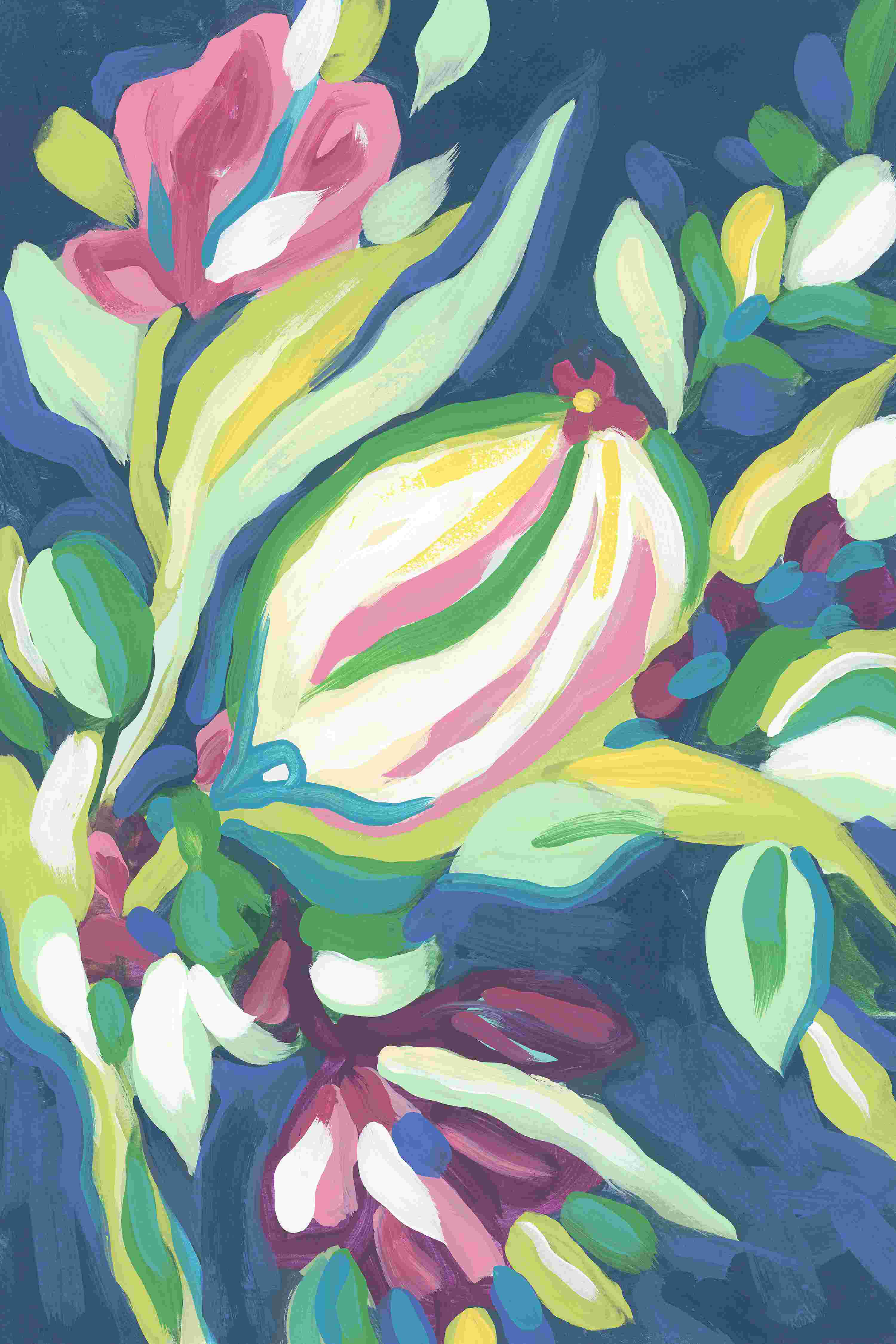 Wildon Home® Blue Tropics III by June Erica Vess - Wrapped Canvas Print | Wayfair